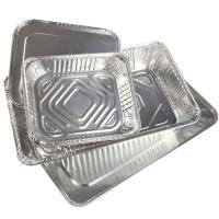 China Ovenable Disposable Aluminum Foil Pans , Aluminium Disposable Baking Pan Custom Size for sale