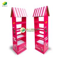 China Corrugated Paper Pop Floor Display Stand Foldable for Store Advertising Exhibition for sale