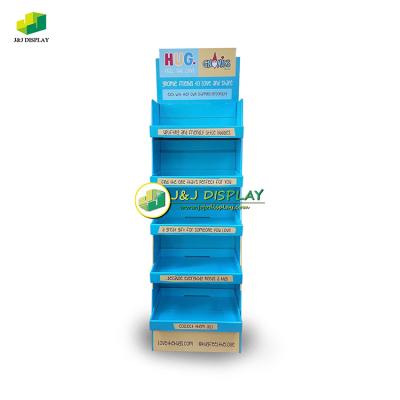 China POS Cardboard Display Stand 100% Recyclable Materials 5kg Load Capacity Per Shelf for sale