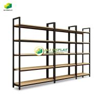 China Perforated Grocery Store Shelf Punch Hole Pegboard Supermarket Gondola for sale