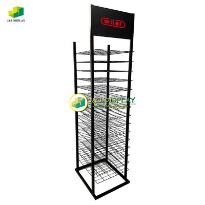 China Supermarket Metal Wire Shelves Stationery Paper Display Stand for sale
