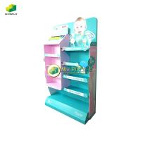 China Corrugated Cardboard Retail Floor Display Recyclable Foldable For Baby Care Product for sale