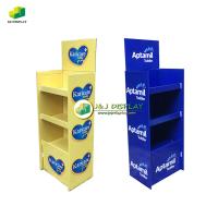China Corrugated Paper Advertising Exhibition Pop Floor Display Foldable for Milk Power for sale