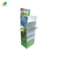 China Customized Fruit Juice Display Stand FSDU Retail Shelf Rack Drinks Floor Display Stand for sale