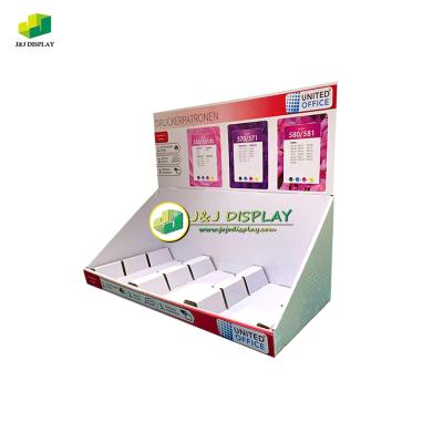 China Cardboard Display Unit Counter Top Display Box PDQ For Ink Fillers Box Stationery Rack for sale
