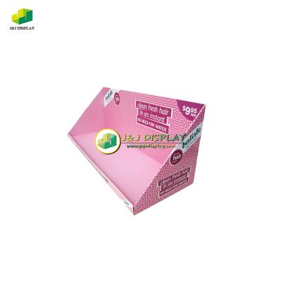 China Personal Care Cardboard Counter Top Display Unit Foldable Retail PDQ Display Case for sale