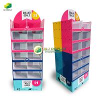 China Double Sided Cardboard Display Units POP Floor Display Foldable For Stationery / Gifts for sale