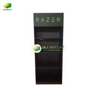 China Promotion Retail Cardboard Display Units Games Toys Shelf Rack Floor Standing for sale