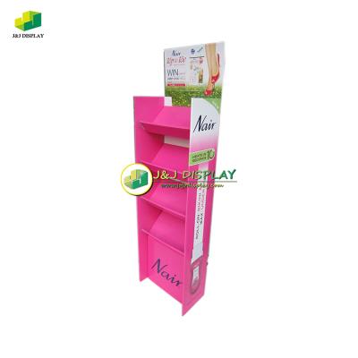 China Advertising Exhibition Pop Shelf Cardboard Floor Display Rack Foldable for Milk Powder for sale