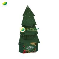 China Christmas Tree POS Cardboard Floor Display Stand Foldable for Exhibition for sale