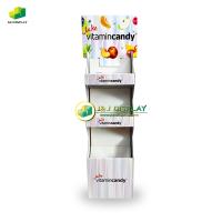 China Candy / Snack Pop Cardboard Display Stand Foldable For Promotion Retail Store for sale