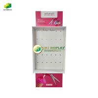 China Retail POS Corrugated Paper Pegboard Display Stand 100% Recyclable Silk Printing for sale