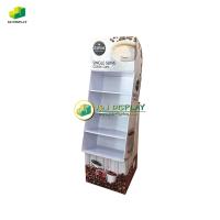 China High Impact Coffee Floor Display Stands Retail Knock Down Shelves Foldable for sale