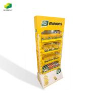China Knock Down Display Corrugated Standing Pegboard Display For Food Or Daily Supplies for sale