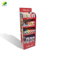 China Custom Cardboard Floor Displays Shelf Rack Stand Corrugated Floor Displays Recyclable Tiered Display Shelf for Outdoor Accessories for sale