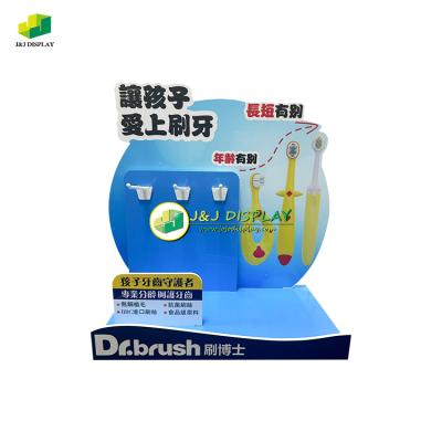 China Recyclable Acrylic Tabletop Display Stand Acrylic Hanging Counter Display Plastic Acrylic Stand For Tooth Brush for sale