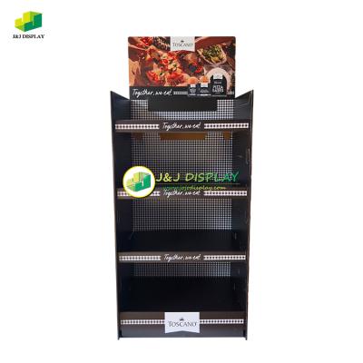 China Knock Down Unit Flooring Recyclable Knock Down Shelves Displaying Corrugated Board Cardboard Floor Display Stand For Stationery, Skin Care, Outdoor Accessories Items for sale