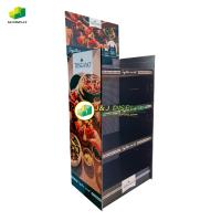 China Knock Down Unit Flooring Recyclable Knock Down Shelves Displaying Corrugated Board Cardboard Floor Display Stand For Stationery, Skin Care, Outdoor Accessories Items for sale