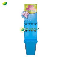 China Knock Down Unit Flooring Recyclable Knock Down Shelves Displaying Corrugated Board Cardboard Floor Display Stand For Stationery, Skin Care, Outdoor Accessories Items for sale