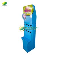 China Knock Down Unit Flooring Recyclable Knock Down Shelves Displaying Corrugated Board Cardboard Floor Display Stand For Stationery, Skin Care, Outdoor Accessories Items for sale