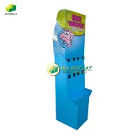 China Knock Down Unit Flooring Recyclable Knock Down Shelves Displaying Corrugated Board Cardboard Floor Display Stand For Stationery, Skin Care, Outdoor Accessories Items for sale