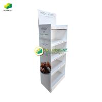China Knock Down Unit Flooring Recyclable Knock Down Shelves Displaying Corrugated Board Cardboard Floor Display Stand For Stationery, Skin Care, Outdoor Accessories Items for sale