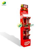 China Flooring Recyclable Knock Down Shelves Displaying Corrugated Board Cardboard Floor Display Stand For Stationery, Skin Care, Outdoor Accessories Items for sale