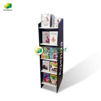 China Flooring Recyclable Knock Down Shelves Displaying Corrugated Board Cardboard Floor Display Stand For Stationery, Skin Care, Outdoor Accessories Items for sale