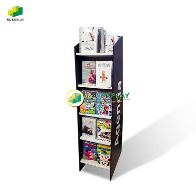 China Flooring Recyclable Knock Down Shelves Displaying Corrugated Board Cardboard Floor Display Stand For Stationery, Skin Care, Outdoor Accessories Items for sale