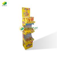 China Flooring Recyclable Knock Down Shelves Displaying Corrugated Board Cardboard Floor Display Stand For Stationery, Skin Care, Outdoor Accessories Items for sale