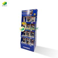 China Flooring Recyclable Knock Down Shelves Displaying Corrugated Board Cardboard Floor Display Stand For Stationery, Skin Care, Outdoor Accessories Items for sale