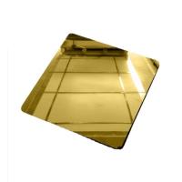 China Cold Rolled Stainless Steel Plate Sheet 201 304 Golden Color Mirror 8K Decorative for sale