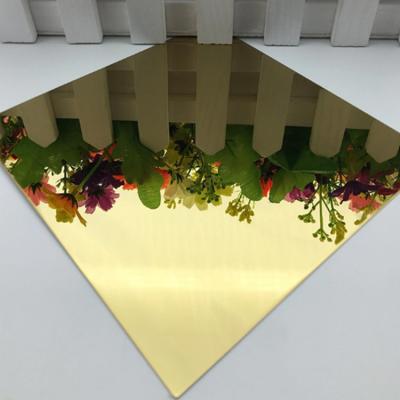 China 8K Decorative Stainless Steel Sheet Plate 316 316L Gold Color Mirror 2000mm for sale