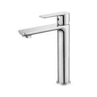 China Extended Brass Basin Mixer Faucet Bathroom Wash Basin Faucets Chrome for sale
