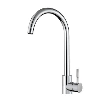 China Chrome Single Handle Kitchen Bar Faucet Stainless Steel 373mm for sale