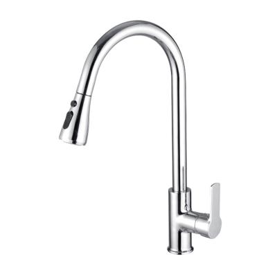 China 360 Rotating Pull Out Sprayer Kitchen Faucet Polished Surface for sale