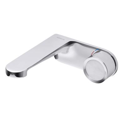 China 60mm Height Wall Mounted Basin Faucet Knob Control Hot Cold Water for sale
