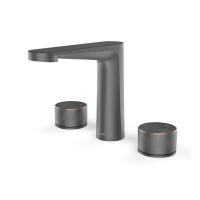 China 190mm Grey Basin Mixer Faucet Knob Control Bathroom Sink Faucets for sale