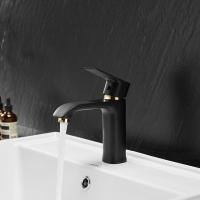 China ARROW Modern Design Gold Black Basin Mixer Faucet with Ceramic Valve Core and 5 Year Warranty for sale