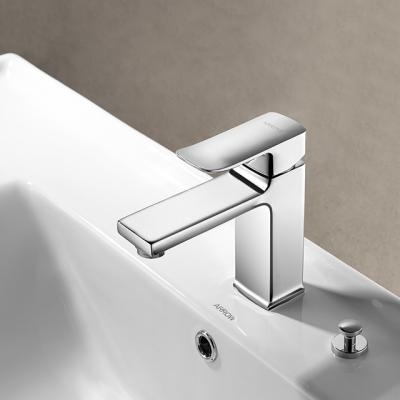 China ARROW Brand 59# Brass Single Hole Basin Mixer Faucet with Ceramic Valve Core and Chrome Finish for sale