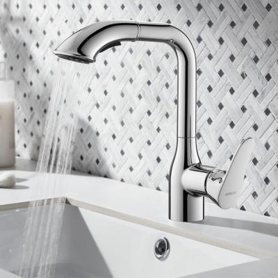 China Stainless Steel Waterfall Faucet with Contemporary Design and Single Hole Installation for Bathroom for sale