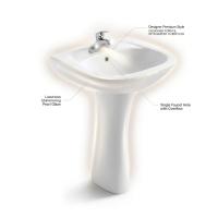China ARROW FP3611 Designer Freestanding Pedestal Basin, Pearl White Ceramic Premium Bathroom Sink Pedestal for sale