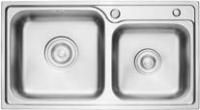 China Double Bowl Stainless Steel Kitchen Sink With Drainage ARROW AF5506 for sale