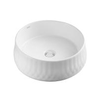 China White Glazed Bathroom Countertop Basin 456x456x146mm Without overflow for sale