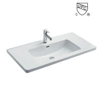 China UPC Bathroom Vanity Wash Basin Ceramic Tabletop For Hotel Toilet for sale