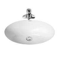 China White Oval Under Counter Basin 528x415x234mm With Overflow for sale