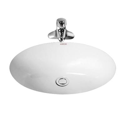 China White Oval Under Counter Basin 528x415x234mm With Overflow for sale