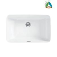 China SASO Sanitary Ware Under Counter Top Basin Rectangle Ceramic Glazed for sale