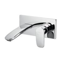 China Polished Wall Mounted Mixer Taps G1/ 2 131mm 210mm Brass Material for sale