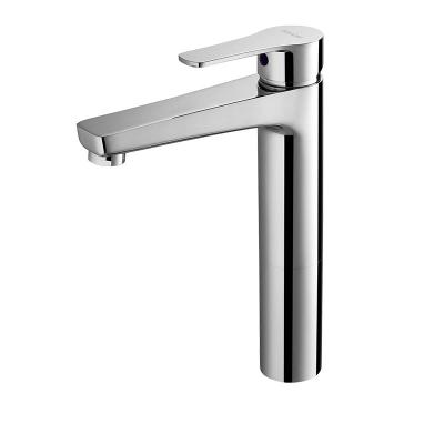 China Brass Chrome Faucets Single Handle High Wash Basin Faucet Mixer Taps for Lavatory Bathroom for sale